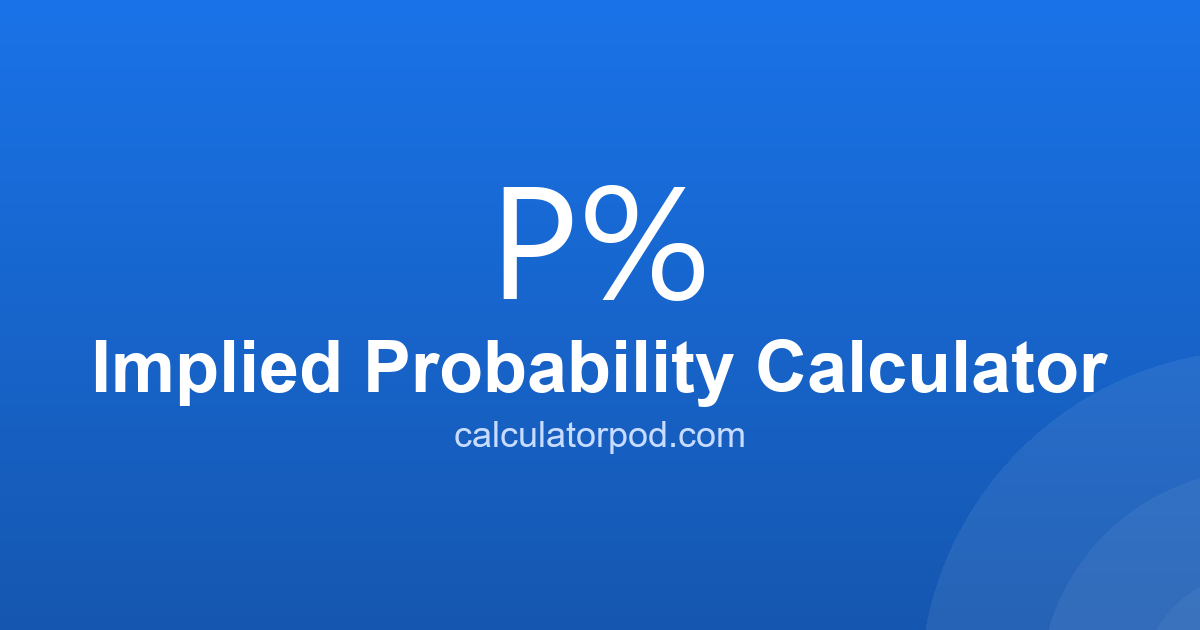 Implied Probability Calculator - Odds